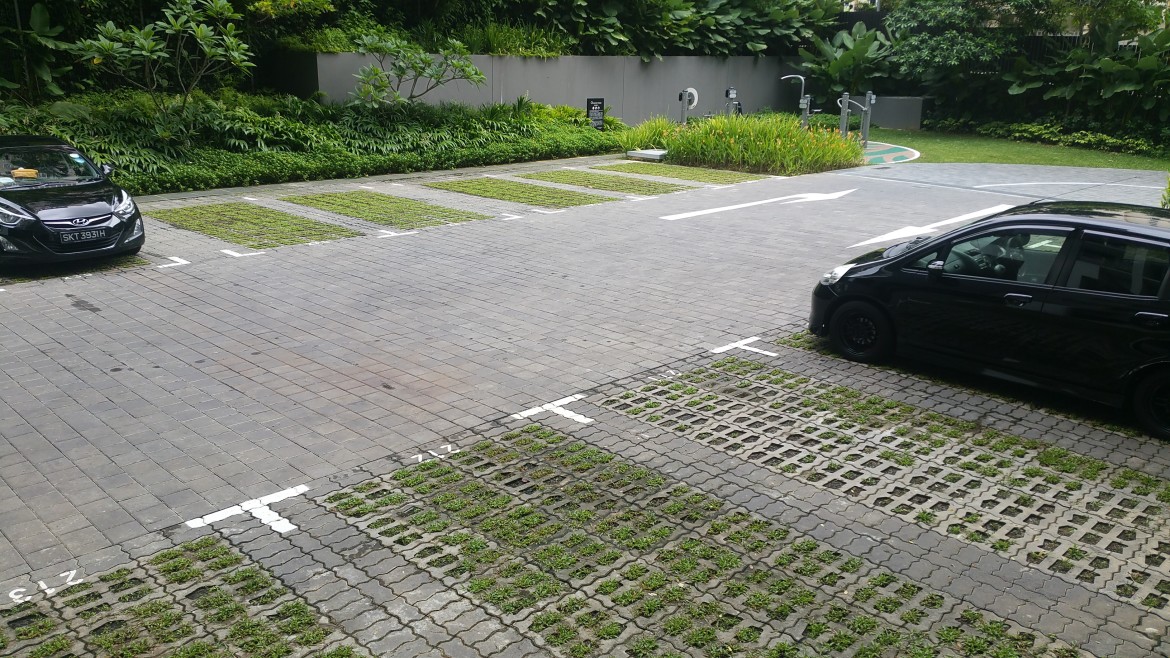 Square Interlocking at Carpark in Singapore - BA Contracts Pte Ltd