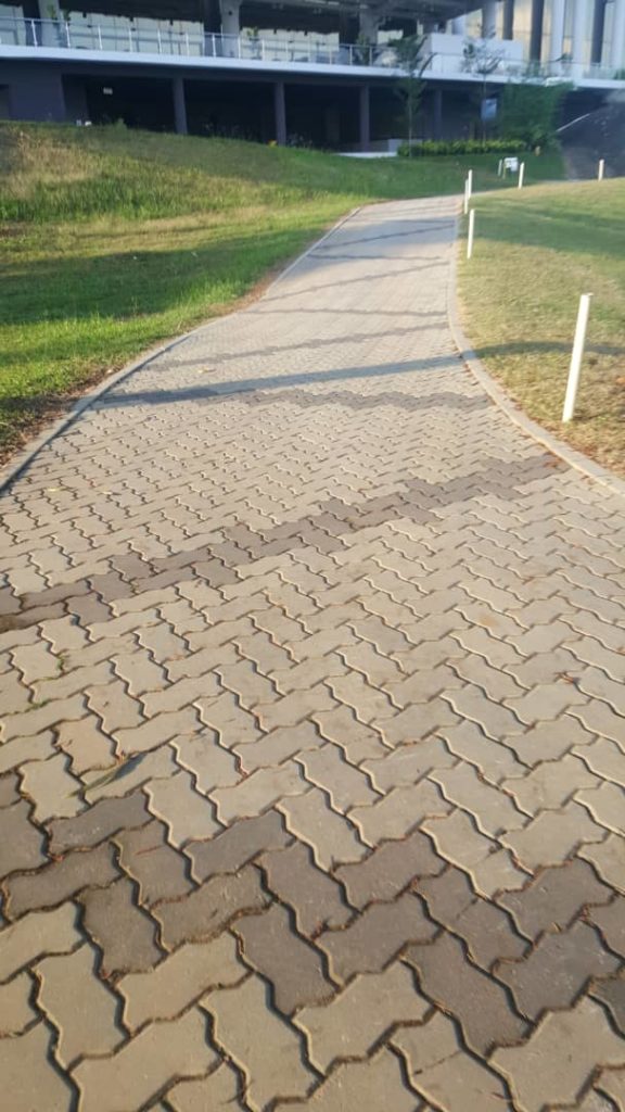 Grey and Black Unipave Interlocking Concrete Pavers Buggy Path - BA ...