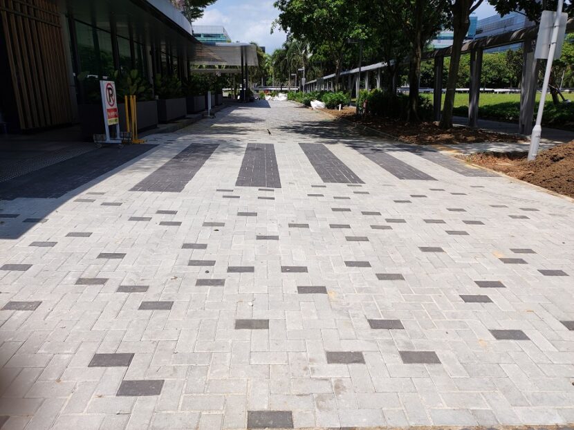 Quadpave Install with Zebra (Pedestrian) Crossing - BA Contracts Pte Ltd